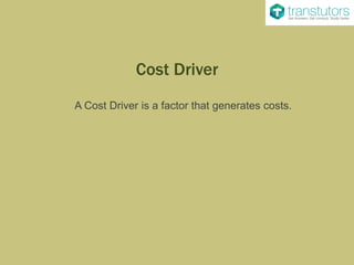 ABC Cost Hierarchy | Management | PPTX