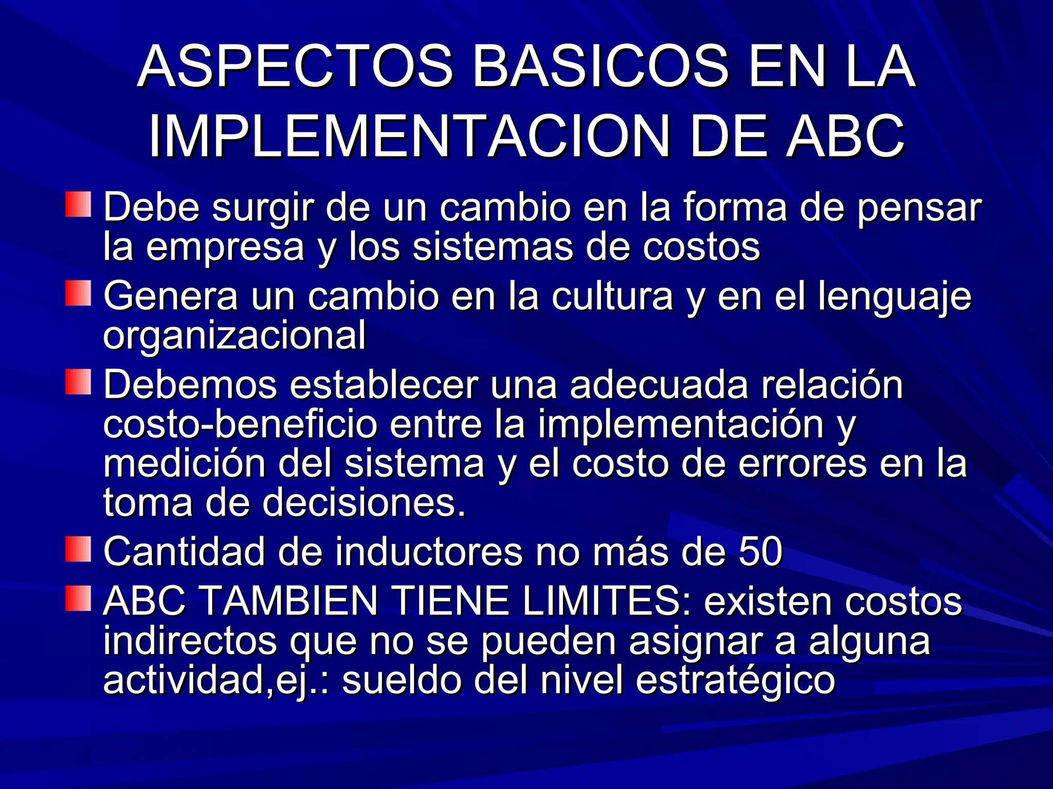 Abc costo basado en actividades | PPT