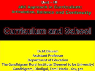 Abc curriculum | PPTX