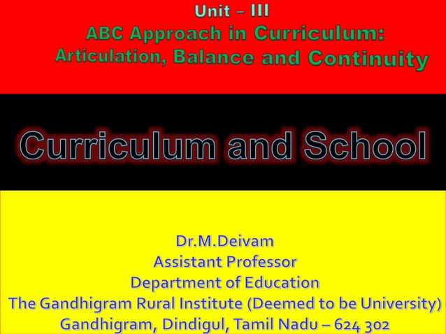 Abc curriculum | PPTX