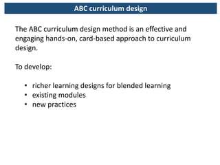 Abc curriculum design_workshop-lsbu_pp v3 | PPT