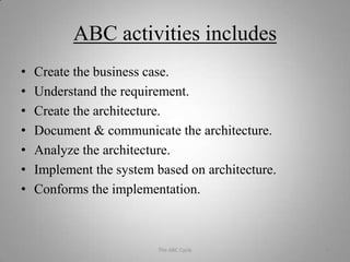 Abc cycle in sw architecture ashish | PPTX