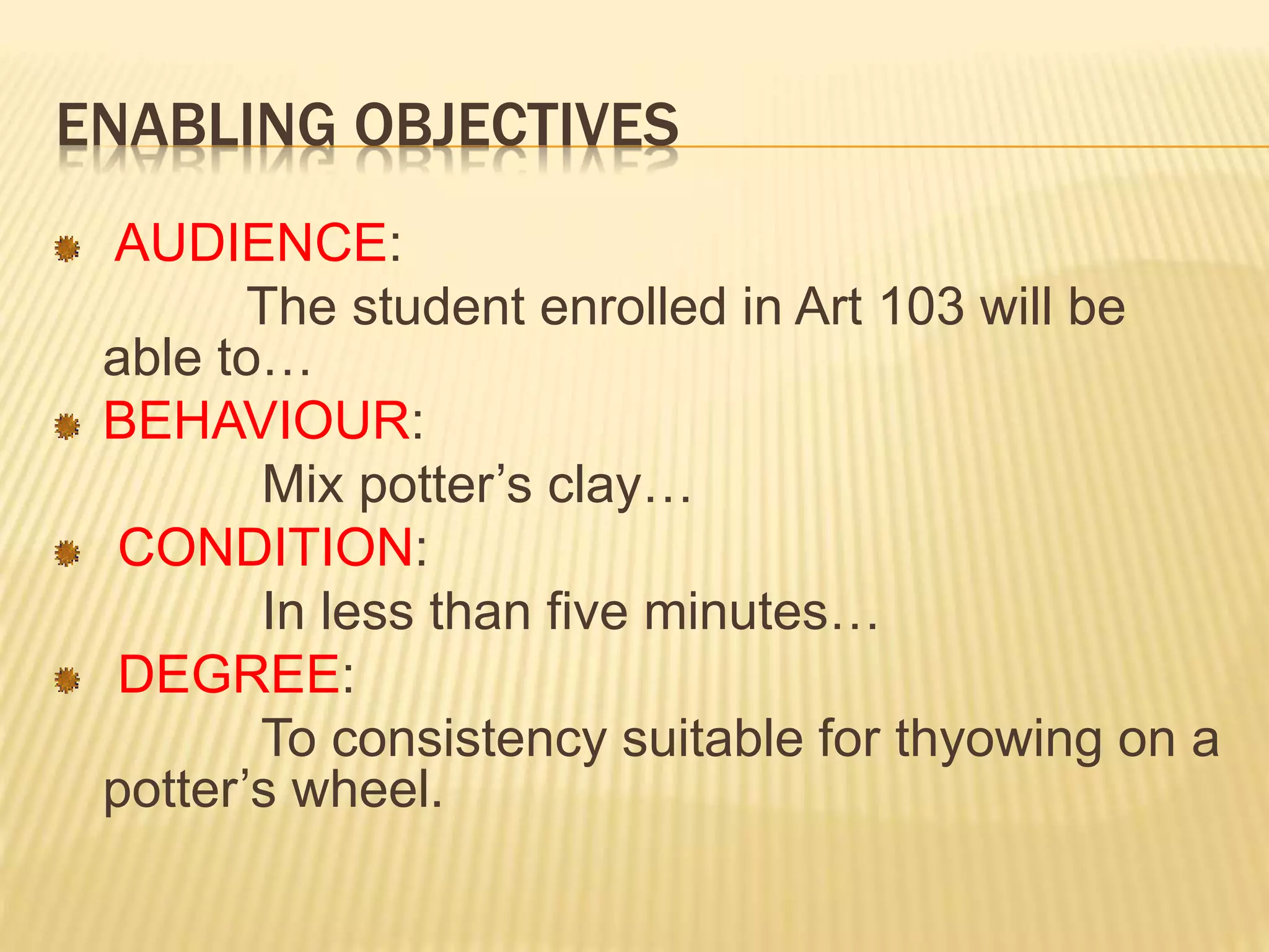ABCD Method of writing Instructional Objectives | PPTX