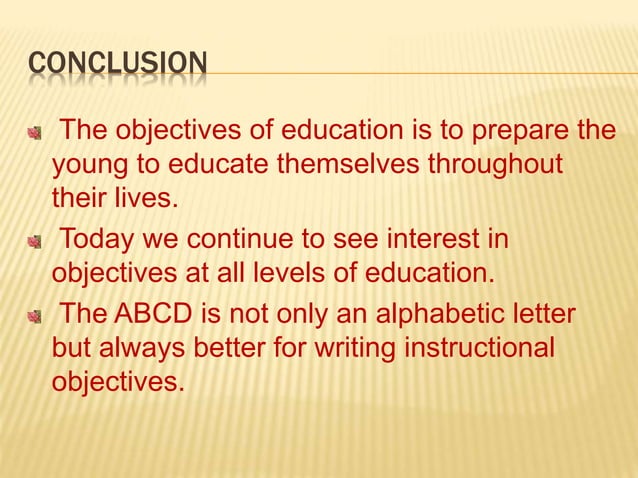 ABCD Method of writing Instructional Objectives | PPTX