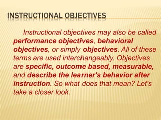 ABCD Method of writing Instructional Objectives | PPTX