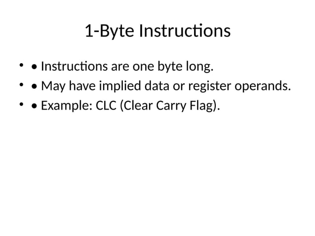 Microprocessor Instruction Format Of 8086 Pptx Data Storage And Warehousing Computing