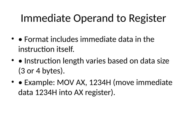 Microprocessor Instruction Format Of 8086 Pptx Data Storage And Warehousing Computing