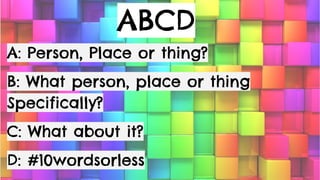 ABCD- What's the Gist? All grade levelReading Strategy | PPT