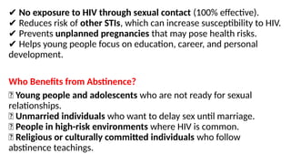 ABCD- STRATEGY FOR HIV/AIDS PREVENTION PPT | PPT