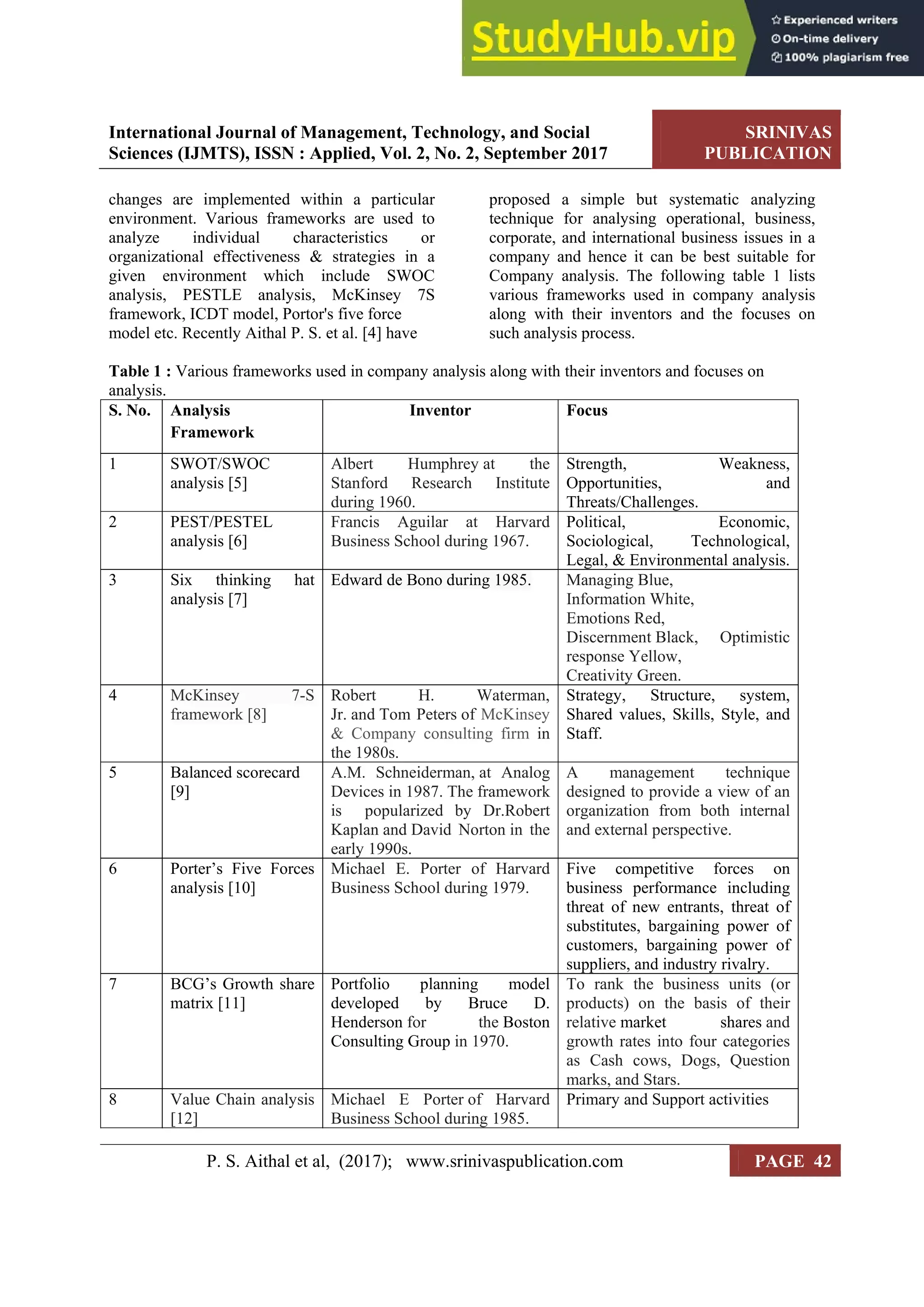 ABCD Analysis As Research Methodology In Company Case Studies | PDF