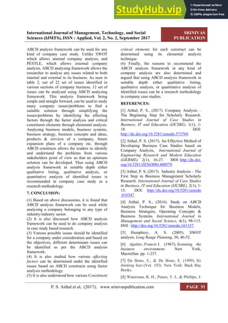 ABCD Analysis As Research Methodology In Company Case Studies | PDF
