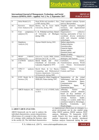 ABCD Analysis As Research Methodology In Company Case Studies | PDF