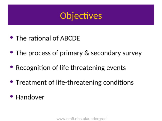ABCDE ATLS guidelines and management of trauma.ppt | First Aid | Injuries