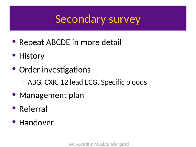 ABCDE ATLS guidelines and management of trauma.ppt | First Aid | Injuries