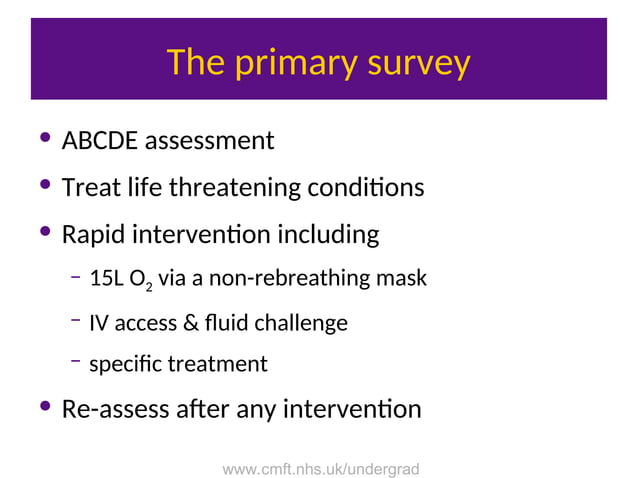 ABCDE ATLS guidelines and management of trauma.ppt | First Aid | Injuries