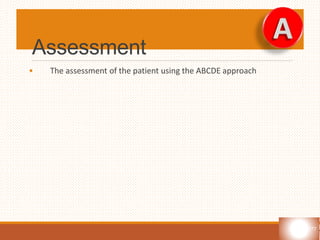 Abcde approach-to-the-critically-ill-patient | PPTX