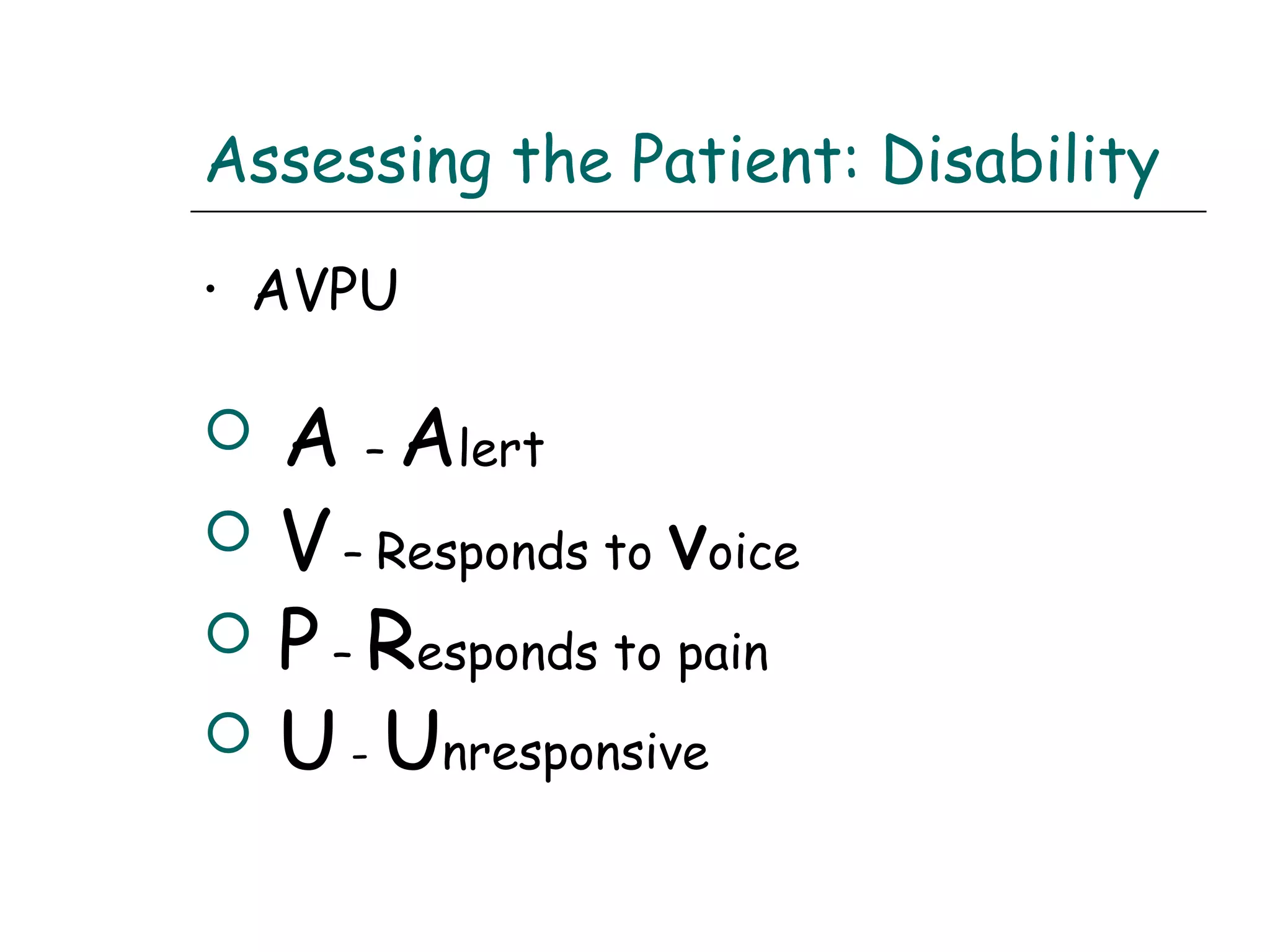 ABCDE Assessment | PPT