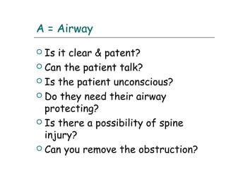 ABCDE Assessment | PPT