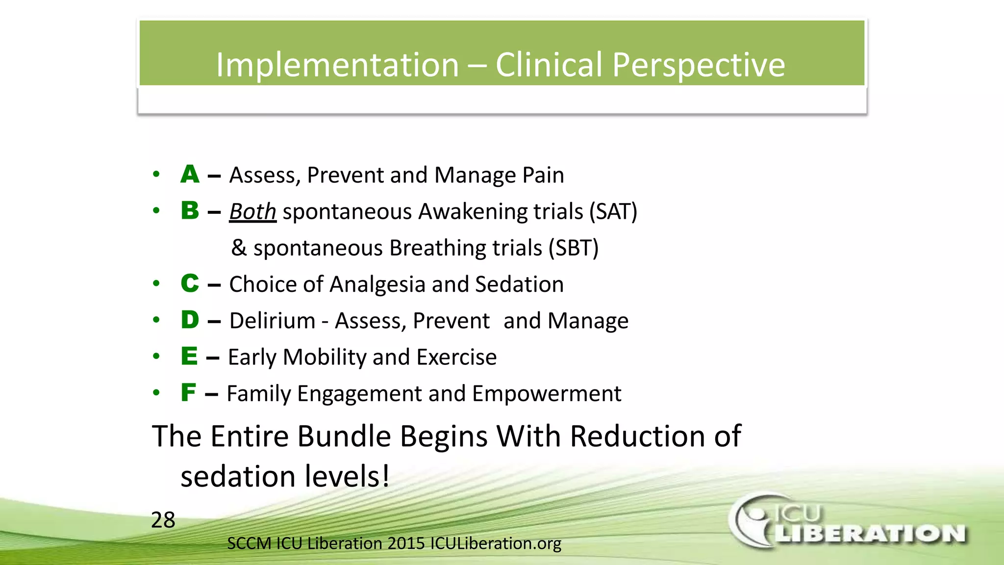 ABCDEF bundle: ICU Liberation Bundle | PPTX