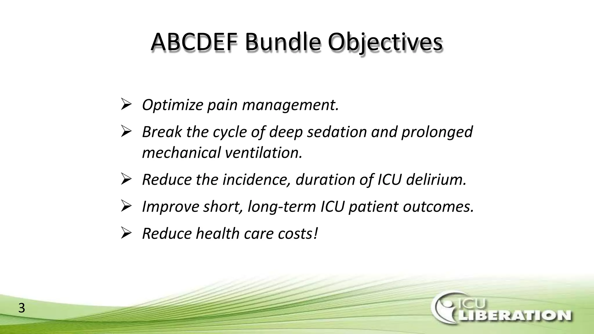 ABCDEF bundle: ICU Liberation Bundle | PPTX