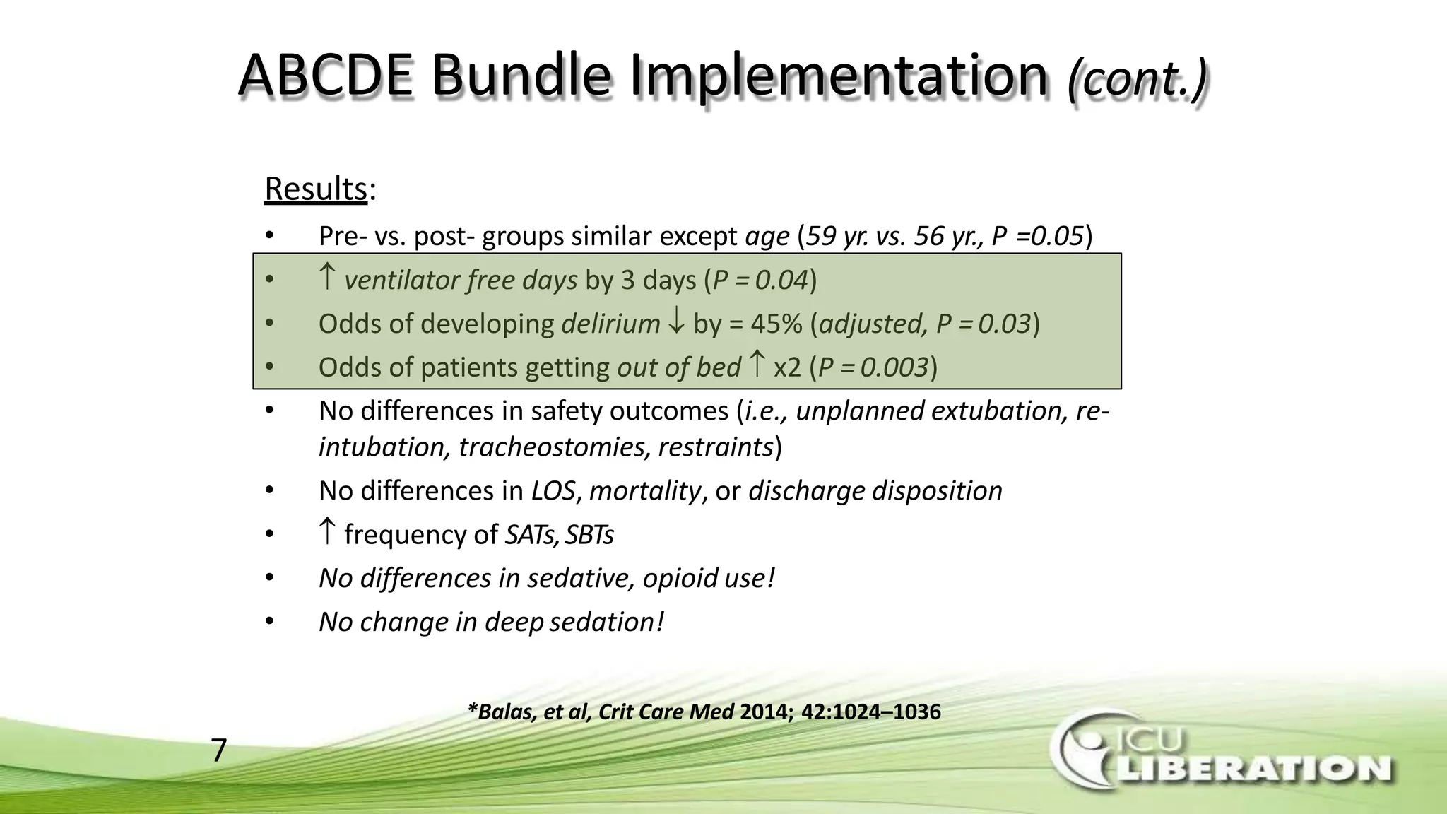 ABCDEF bundle: ICU Liberation Bundle | PPTX