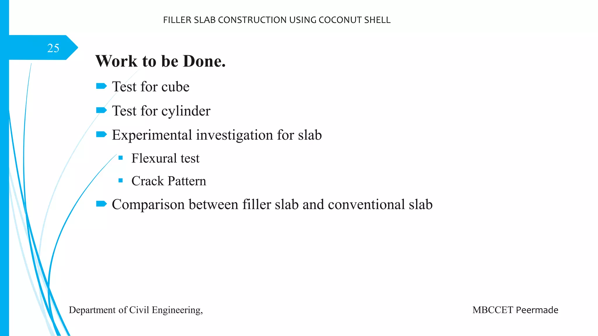 Filler slab construction using coconut shell | PPTX