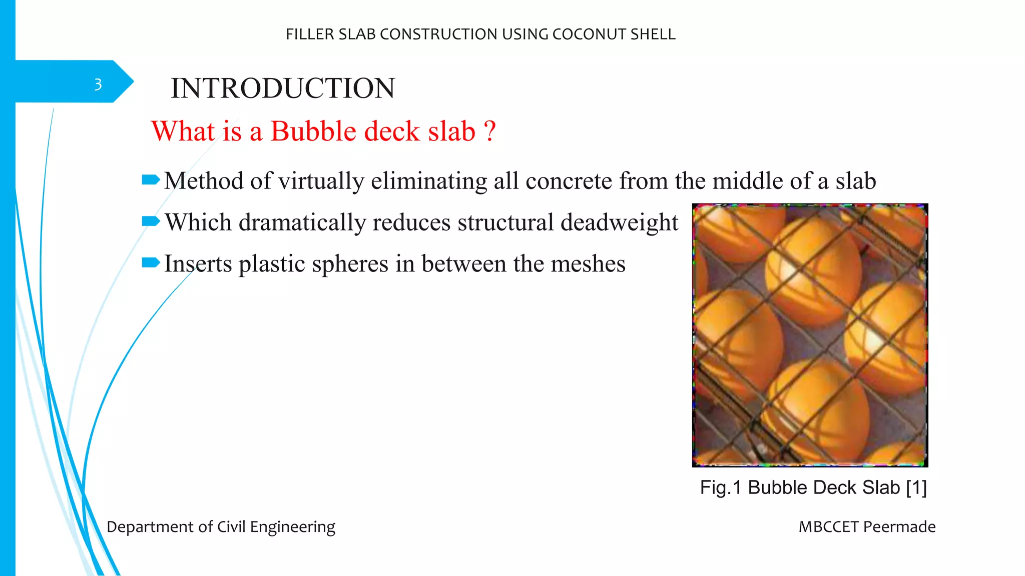 Filler slab construction using coconut shell | PPTX