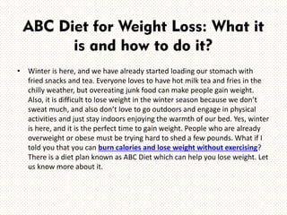 Abc diet for weight loss | PDF
