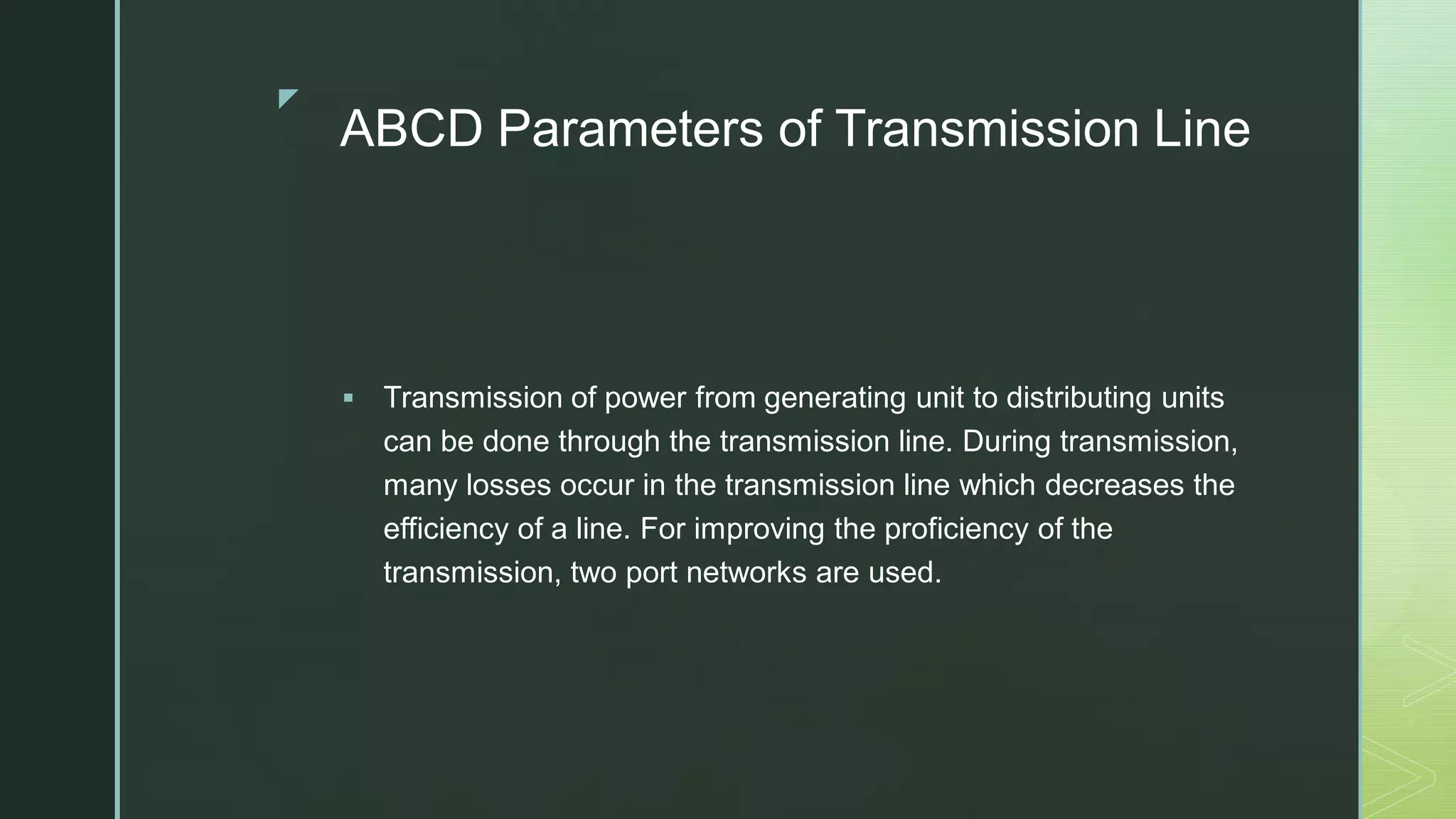 Abcd parameters | PDF