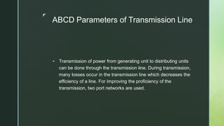 Abcd parameters | PDF