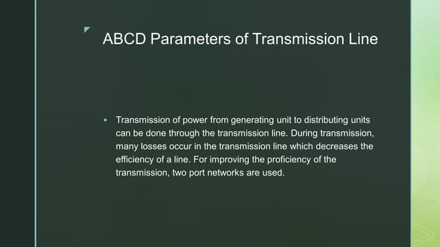 Abcd parameters | PDF