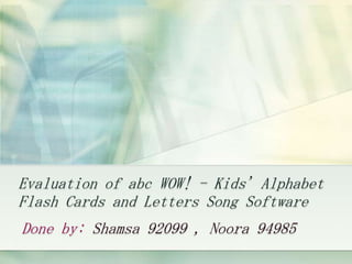 Abc evaluation | PPT