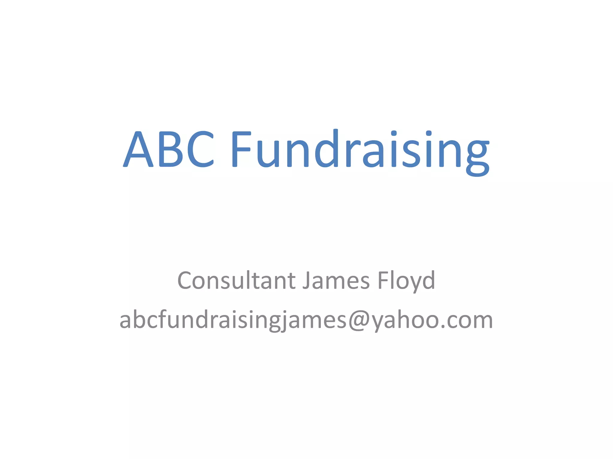 Abc fundraising power point | PPTX | Credit Cards | Personal Debt