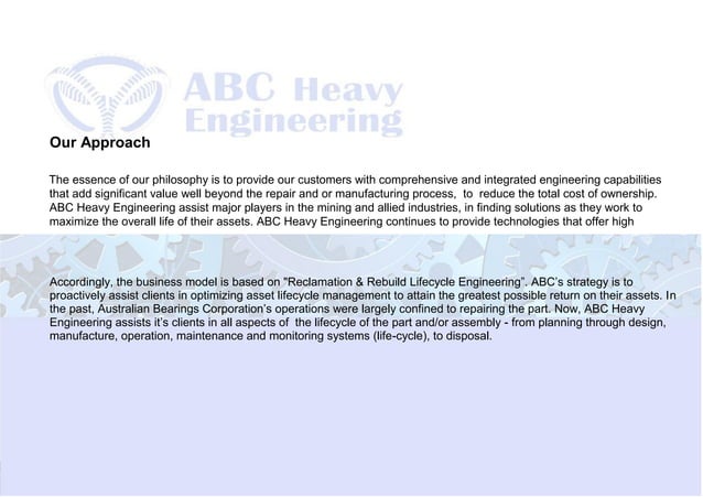Abc heavy engineering capability statement | PDF | Civil Engineering ...