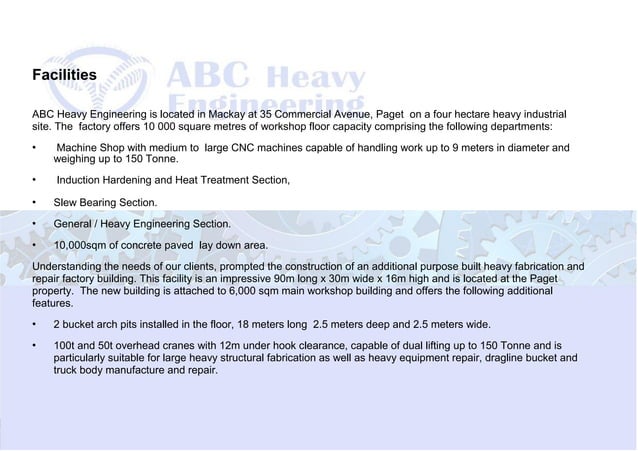 Abc heavy engineering capability statement | PDF | Civil Engineering ...