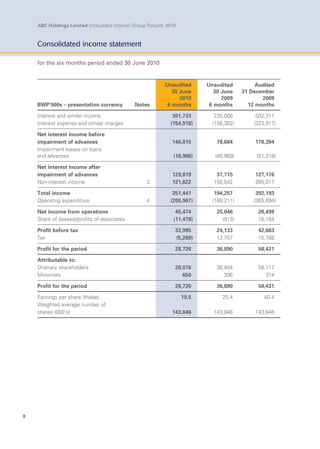 Abc interim report 2010 booklet | PDF