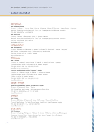 Abc interim report 2010 booklet | PDF