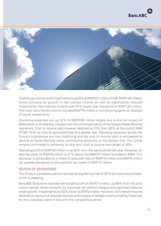 Abc interim report 2010 booklet | PDF