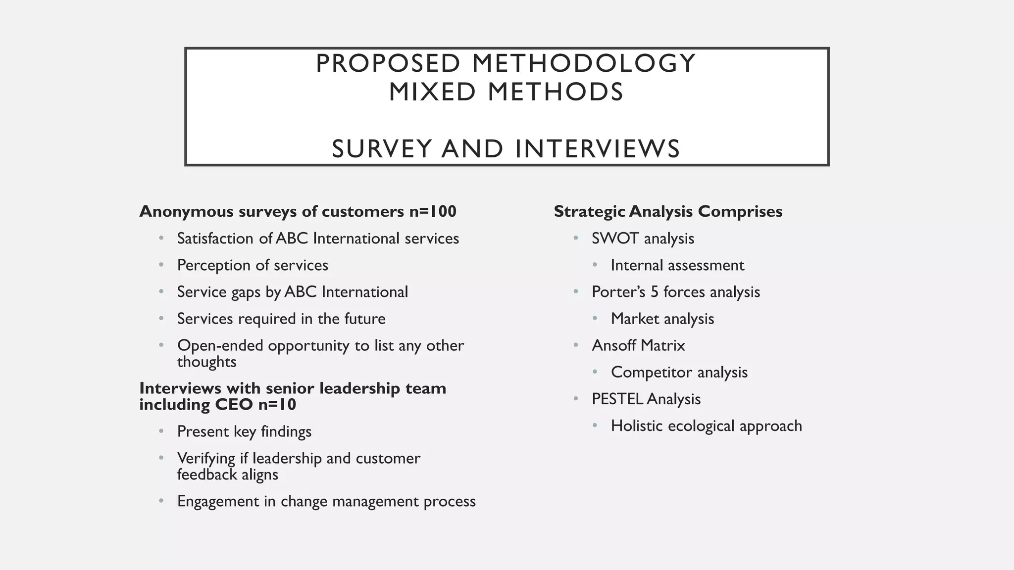 ABC International -rqs, methodology, advantages and disadvantages | PDF