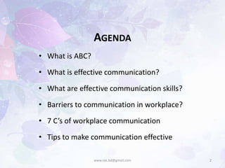 Abc in workplace | PPTX