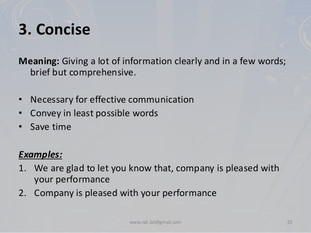 Conciseness Meaning