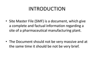 SITE MASTER FILE | PPTX