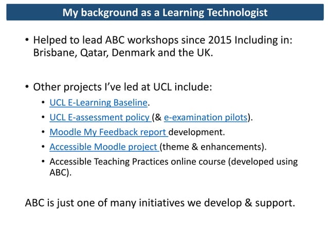 ABC learning design overview | PPTX