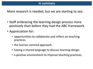 ABC learning design overview | PPT