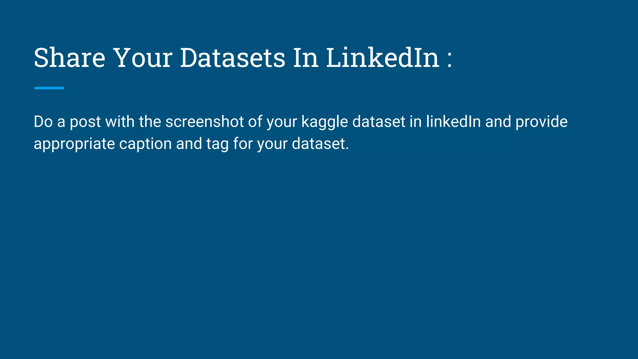 Getting Started With Kaggle Dataset | PPT