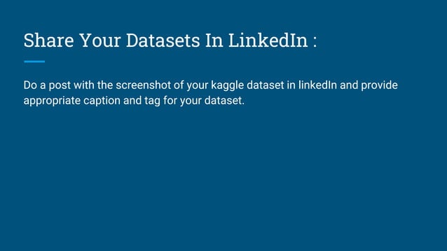 Getting Started With Kaggle Dataset | PPT