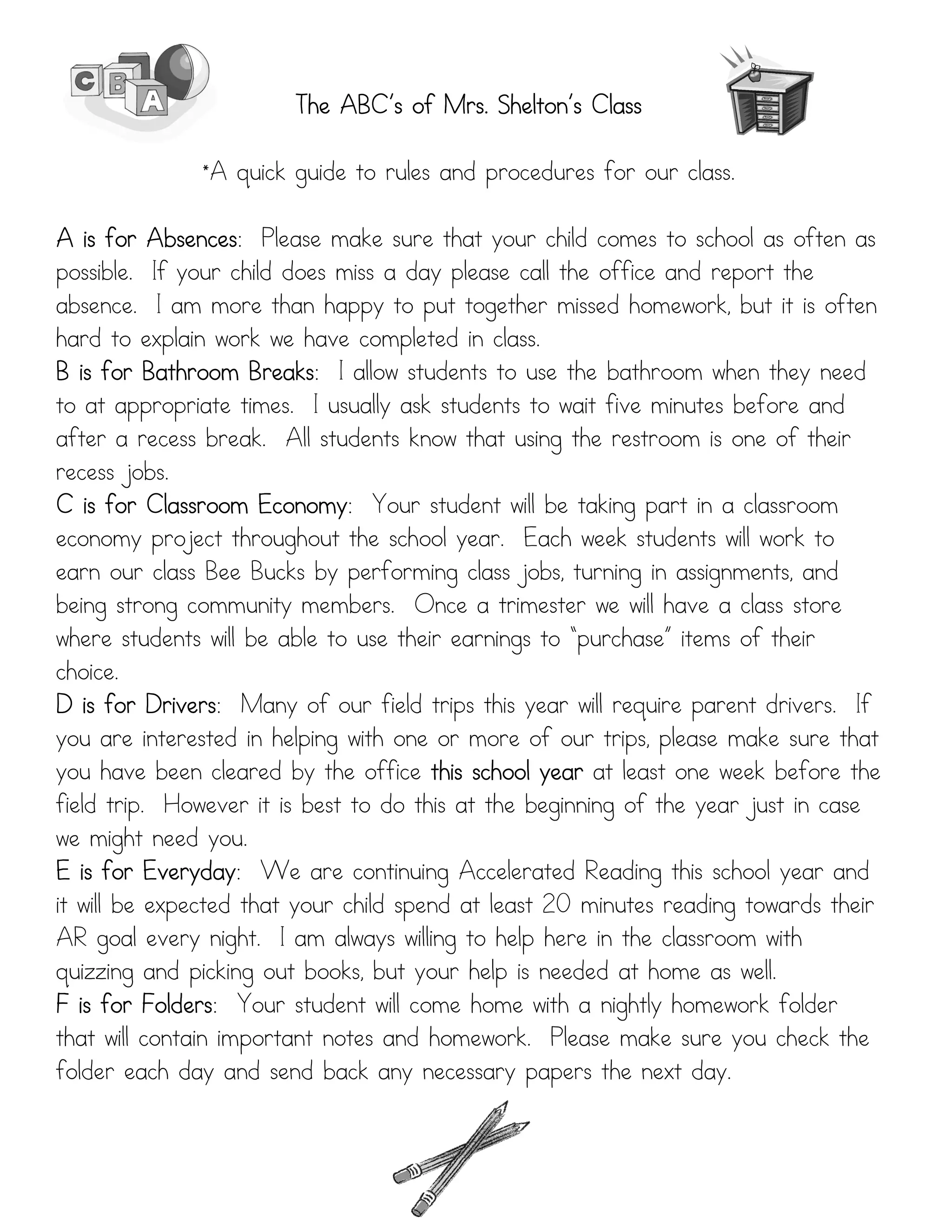 Abc of our class 3rd | PDF