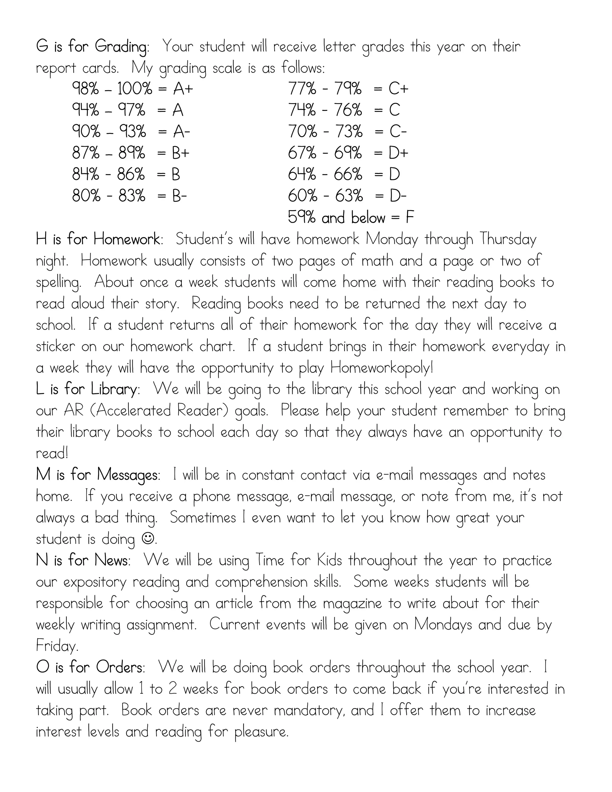 Abc of our class 3rd | PDF