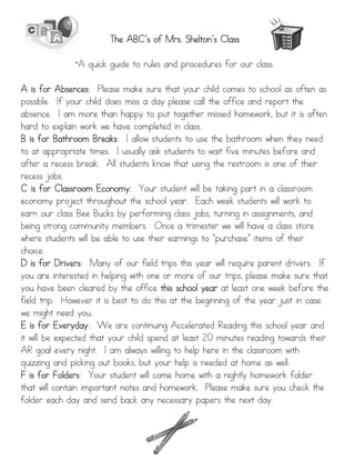 Abc of our class 3rd | PDF