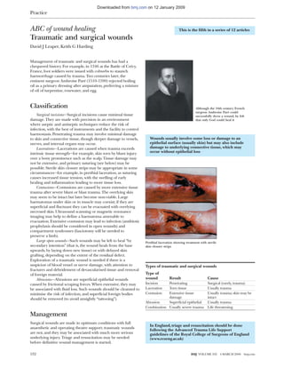 Abc of wound healing 2009 | PDF